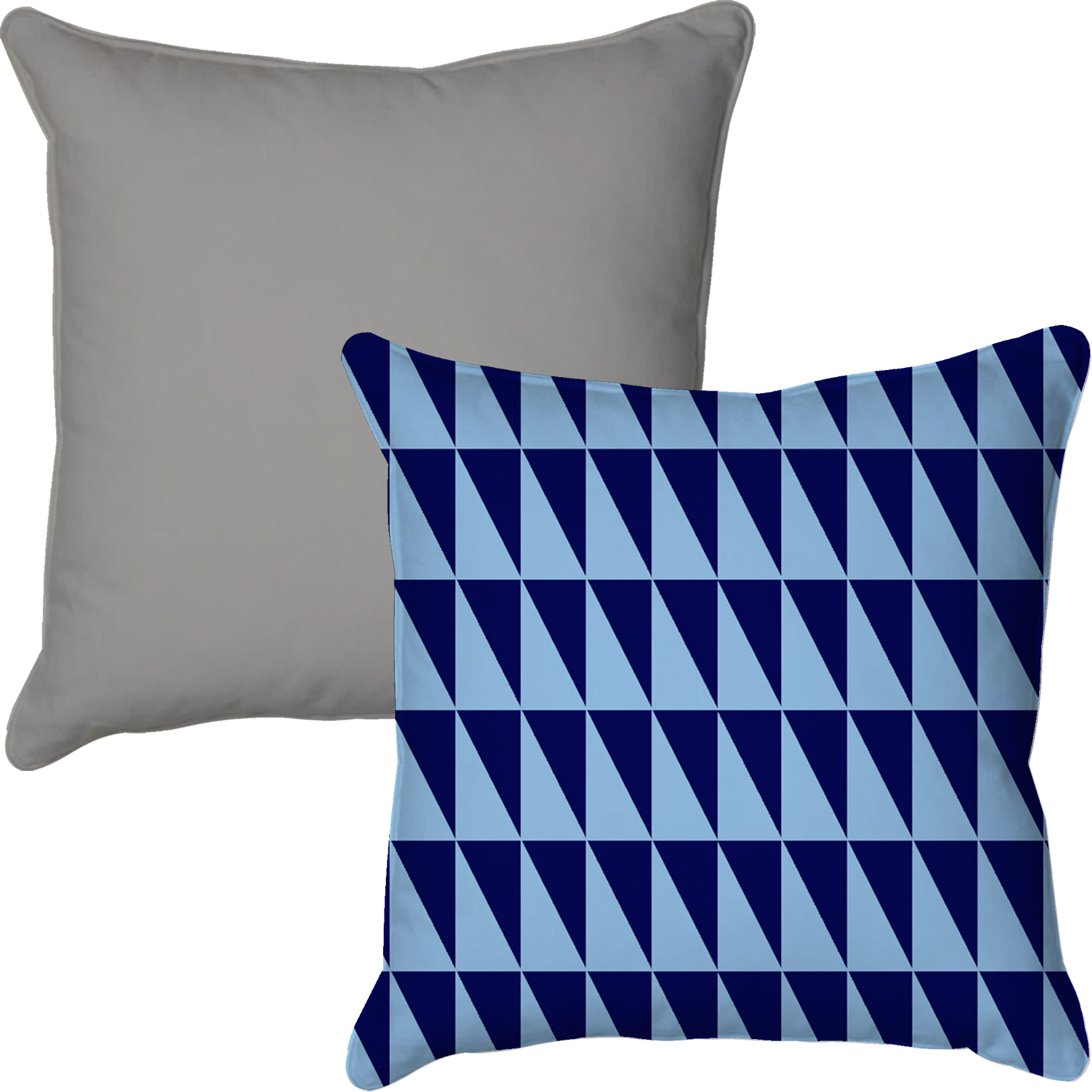 Triangles Two-Tone Blue | Rooms By Me